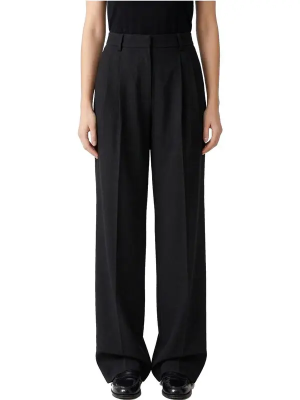 Gcds Wide Leg Tailored Trousers - Black