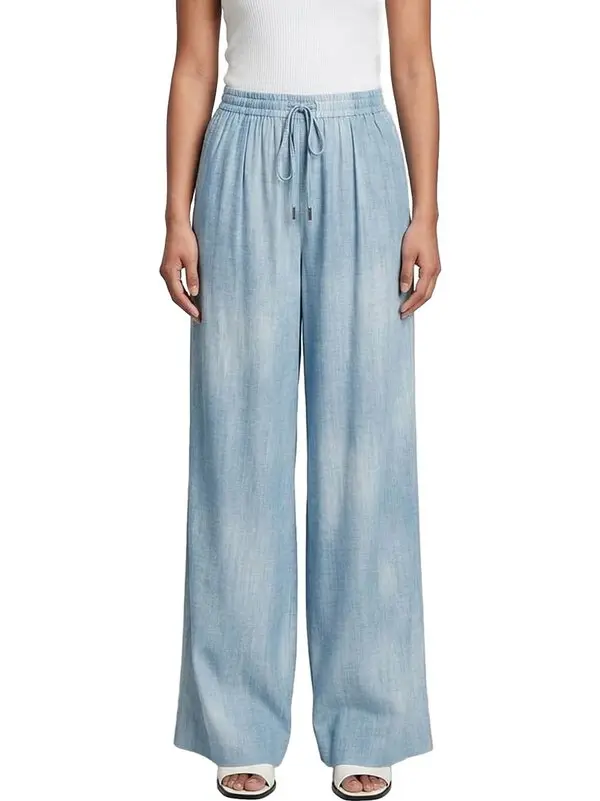 Ermanno Scervino Wide Leg Pants - Gnawed Blue