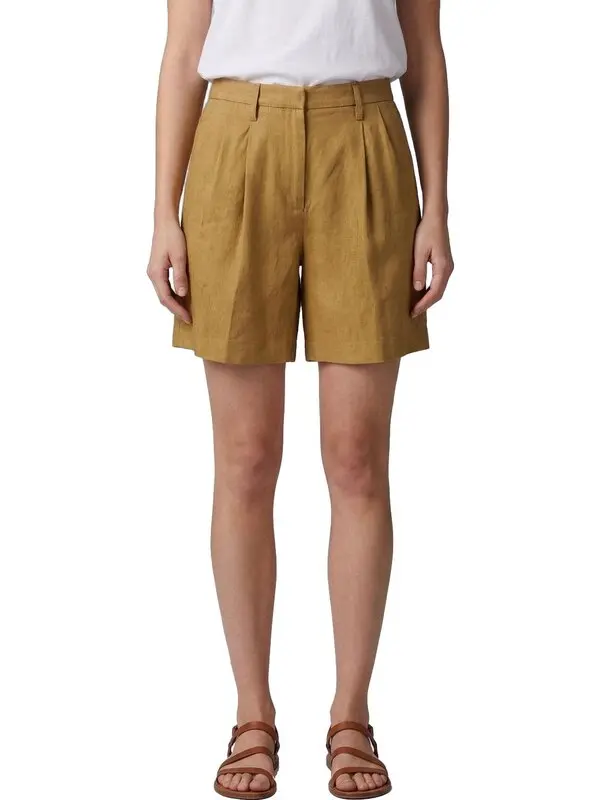 FORTE_FORTE Linen Blend Shorts - Gold