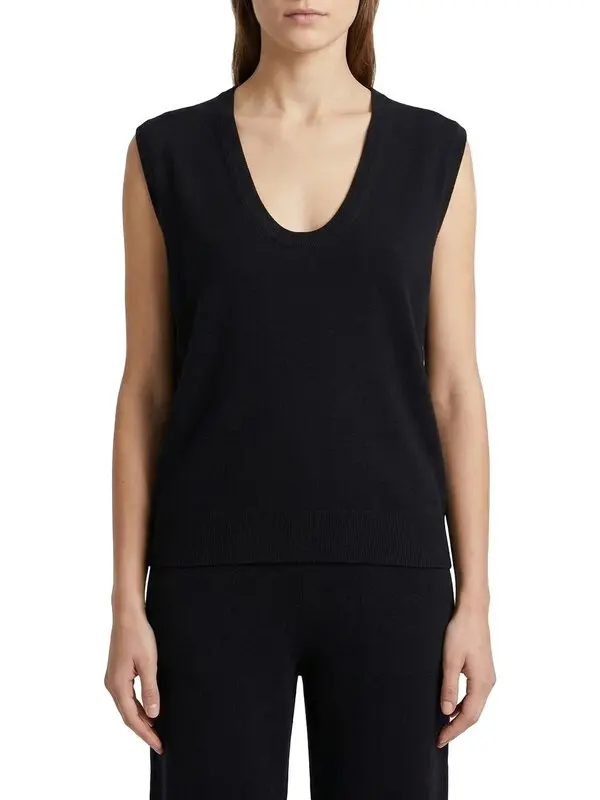 Extreme Cashmere Knitted Vest - Black