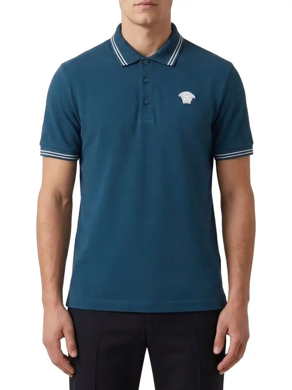 Versace Polo Shirt - Petroleum Blue