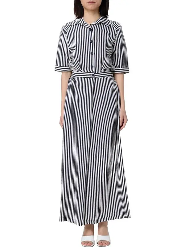 HANITA Striped Shirt Dress - Navy