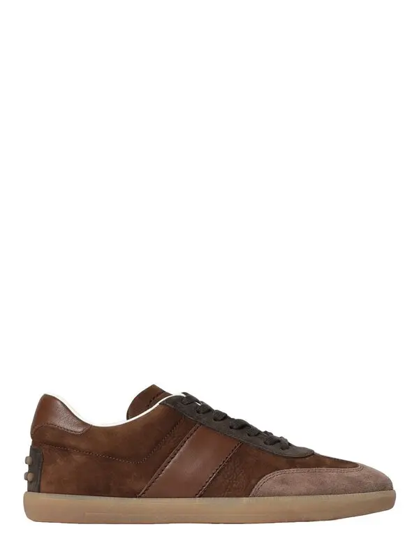 TOD'S Suede And Calf Leather Lace-up Sneakers - Brown