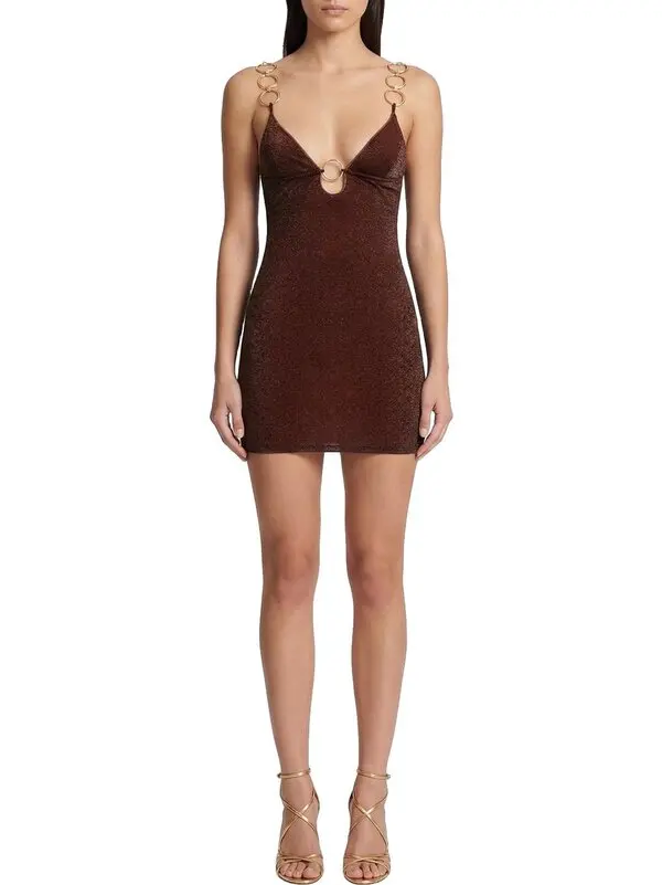 Oseree Sleeveless Mini Dress - Cocoa