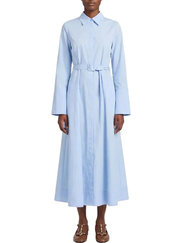 Gabriela Hearst Cotton Shirtdress - Gnawed Blue