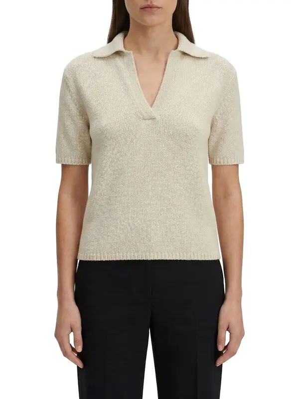 Gabriela Hearst Cashmere Knit Polo Shirt - White