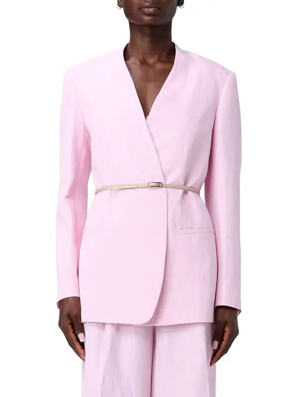 Fabiana Filippi Linen Blend Blazer - Pink