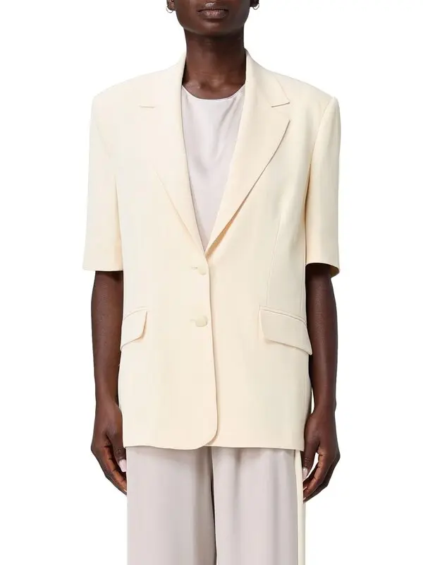 HANITA Crepe Single-breasted Blazer - Yellow