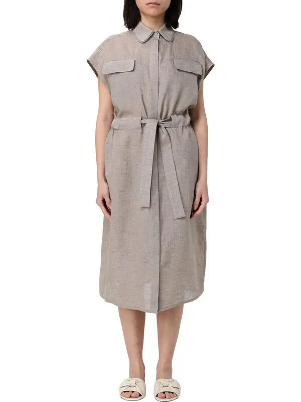 Fabiana Filippi Shirt Dress - Beige