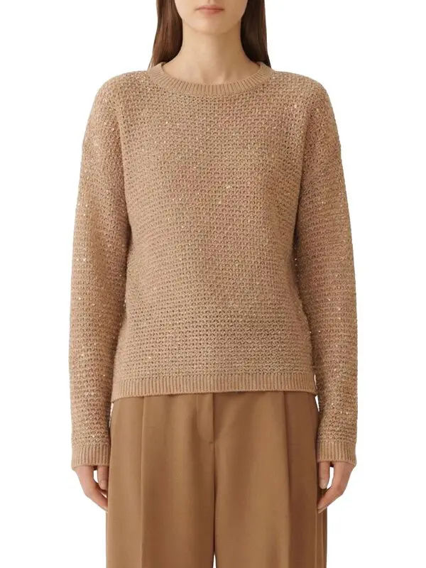 Fabiana Filippi Crew Neck Sweater - Beige