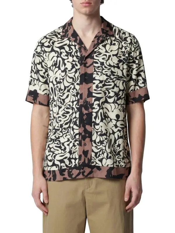 Dries Van Noten Printed Viscose Casual Shirt - Black