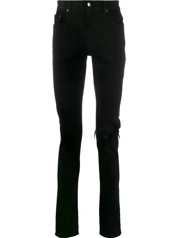 Amiri Broken Skinny Jeans - Black