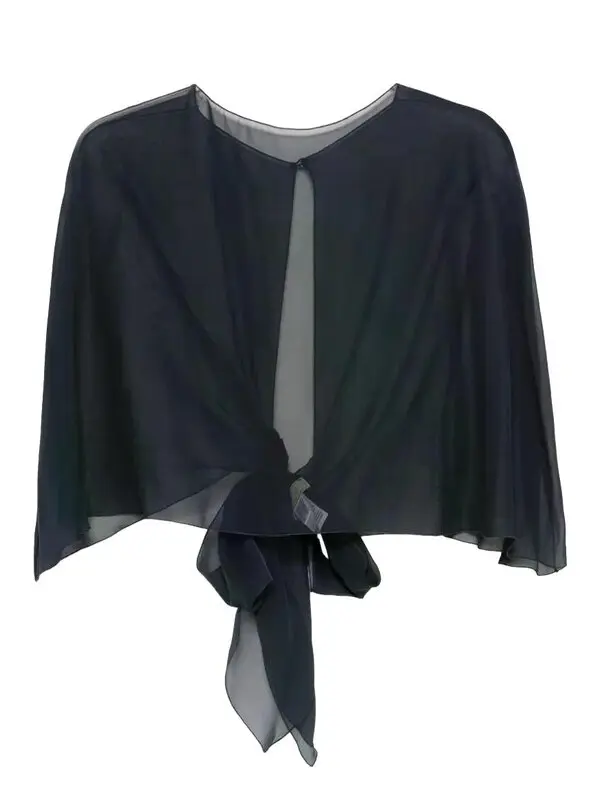 Antonelli Firenze Tie-fastening Cape - Blue