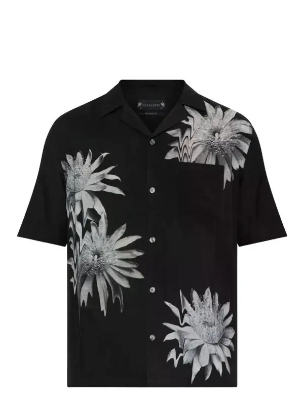 ALLSAINTS Floral-print Shirt - Black