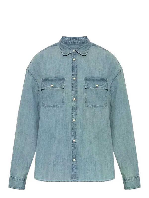 ALLSAINTS Gribbs Chest-pocket Shirt - Blue