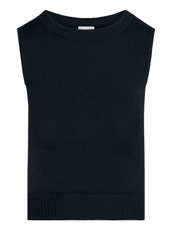 Oscar De La Renta Wool Cropped Tank - One-color