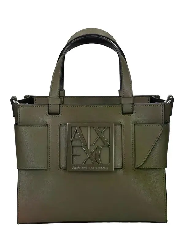 Armani Exchange Logo-detail Tote Bag - Green