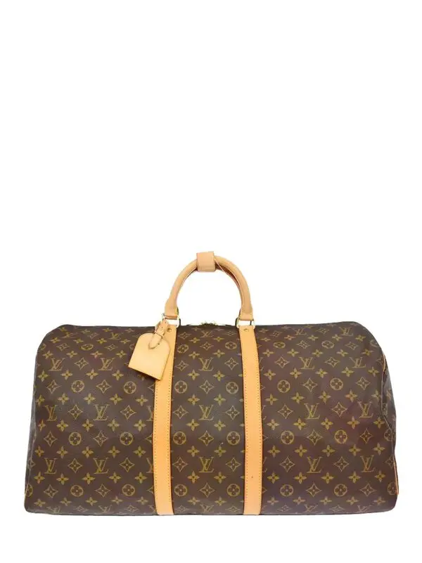 LOUIS VUITTON 1997 Monogram Travel Handbag - Brown