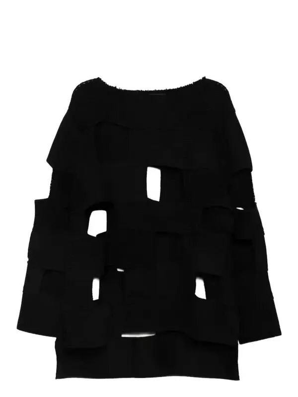 Comme Des Garçons Openwork Design Jumper - Black