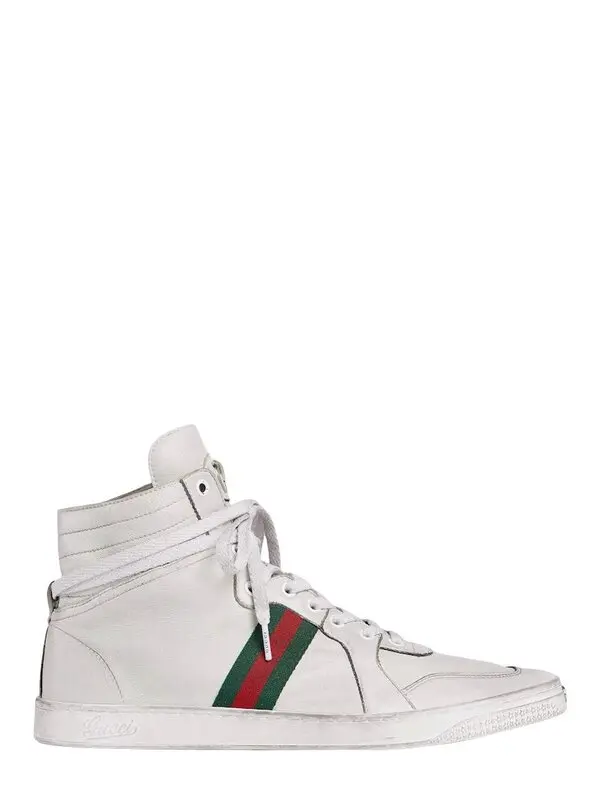 Gucci Stretch High-top Sneakers - White