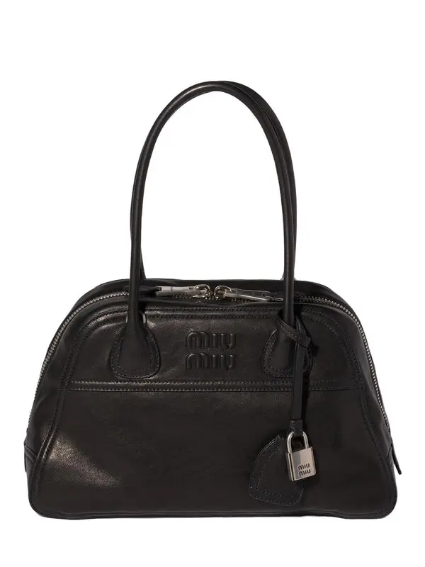Miu Miu Vivant Nappa Leather Bag - Black