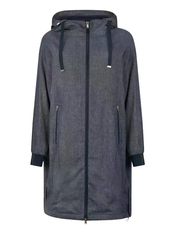 Herno Hooded Zip-fastening Coat - Blue