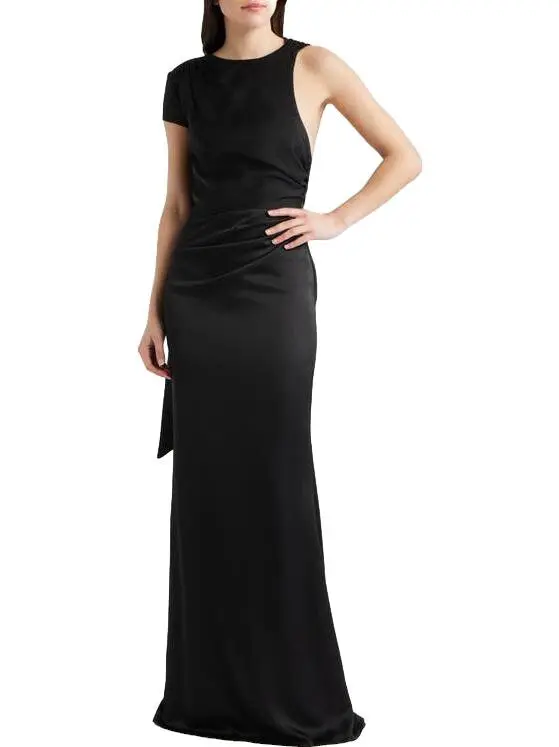 SONYA MODA Crista Open Back Mermaid Gown - Black