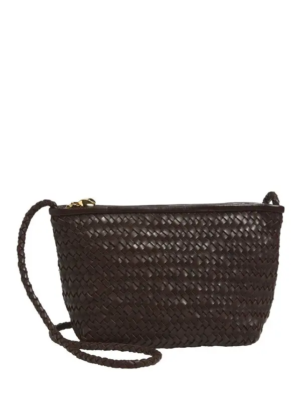 Madewell Signature Woven Leather Crossbody Bag - Coffee Bean