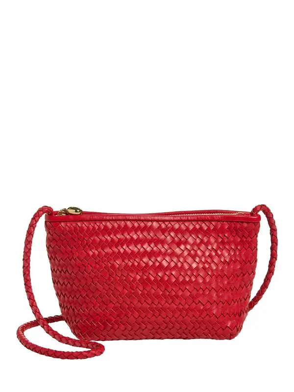 Madewell Signature Woven Leather Crossbody Bag - Scarlet