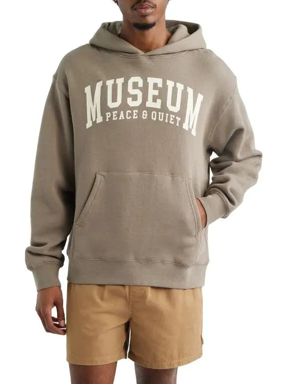 MUSEUM OF PEACE & QUIET Cotton Hoodie - Sepia