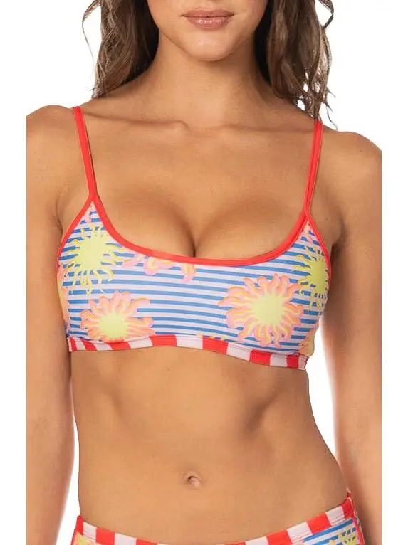 MAAJI Awake In Light Lane Reversible Bikini Top - Open Blue