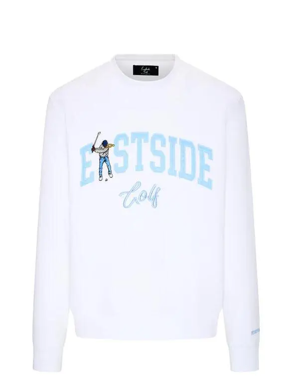 EASTSIDE GOLF Luxe Fleece Crewneck Sweatshirt - Bright White