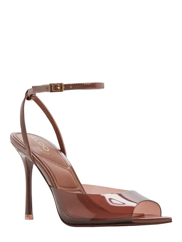 Aldo Pointed Peep Toe Sandals - Brown