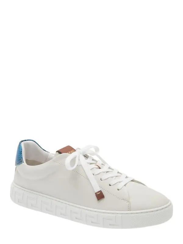 Versace Greca Low Top Sneakers - White Blue Rovere
