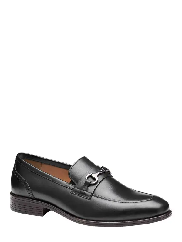 Johnston & Murphy Reeve Bit Loafer - Black Full Grain