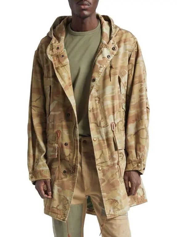 Double Rl Double-sided Camo Twill Parka - Vintage Olive Camo
