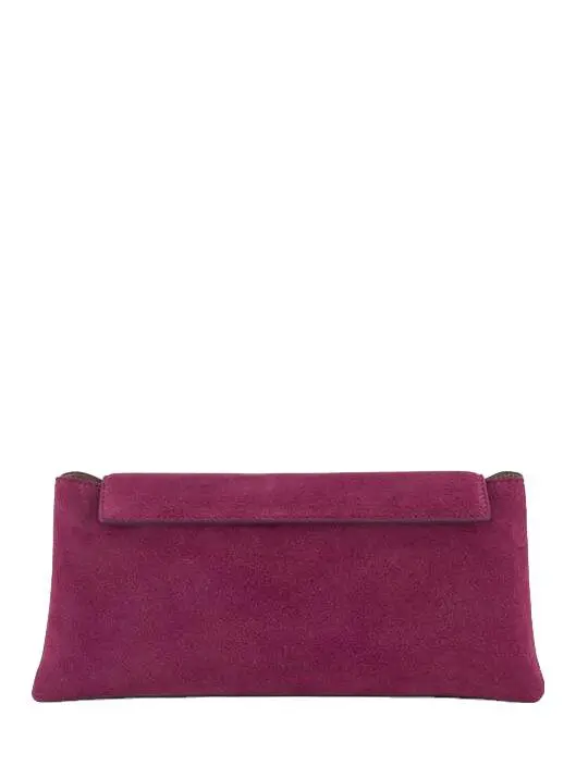 REE PROJECTS Elieze Suede Clutch - Cardinal