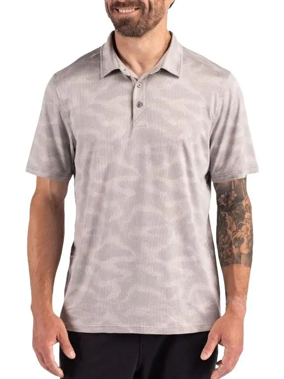 Cutter & Buck Epic Comfort Camo Regular Fit Polo - Concrete