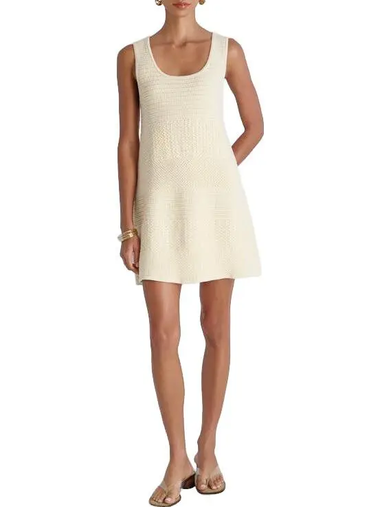 French Connection Mozart Mixed Stitch Sleeveless Mini Dress - Ecru
