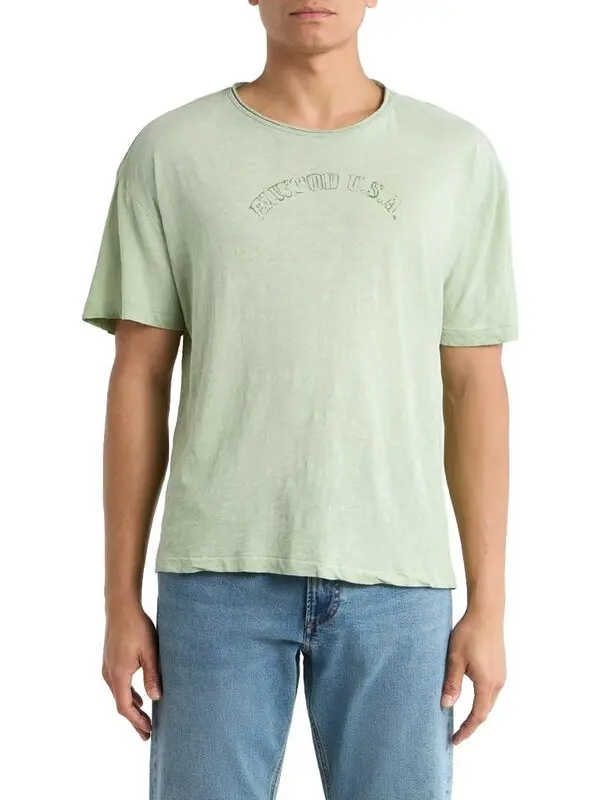 ELWOOD Weathered Logo Graphic T-shirt - Sage