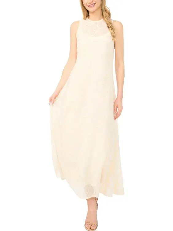 Ted Baker London Mimi Mesh Sleeveless Dress - New Ivory
