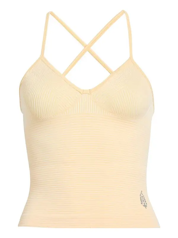 Free People Perfectly Plated Rib Tank - Sunlit Yellow