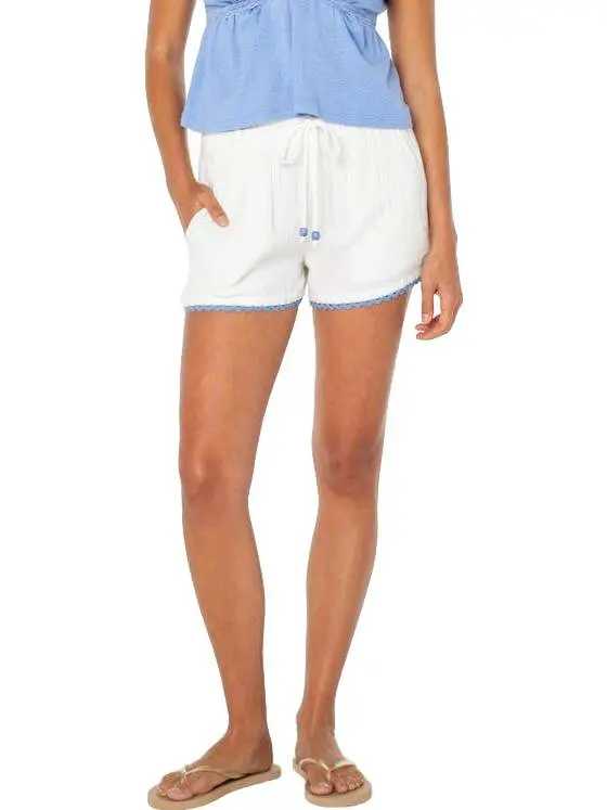 Roxy Scallop Trim Shorts - Cloud Dancer