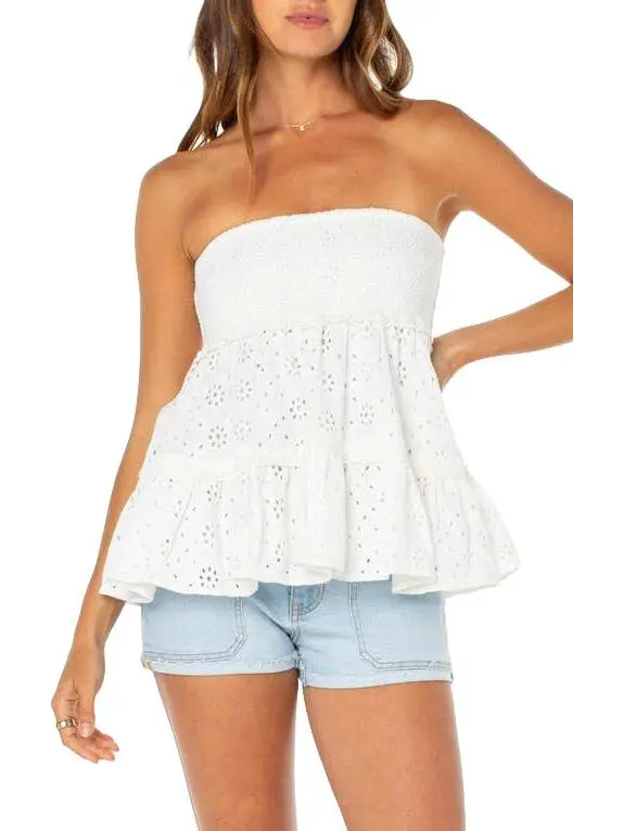 Roxy Savannah Breeze Cotton Eyelet Skirt - Cloud Dancer