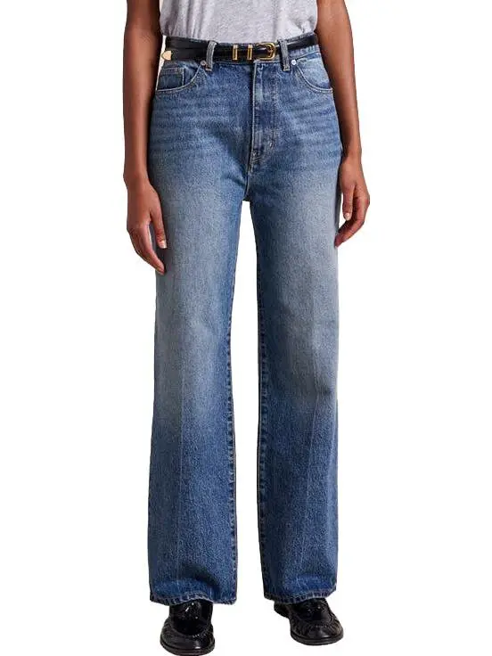LA LIGNE Lenny High-rise Wide Leg Jeans - Steve