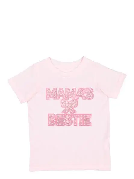 SWEET WINK Mama's Bestie Pearl Patch T-shirt - Ballet Pink