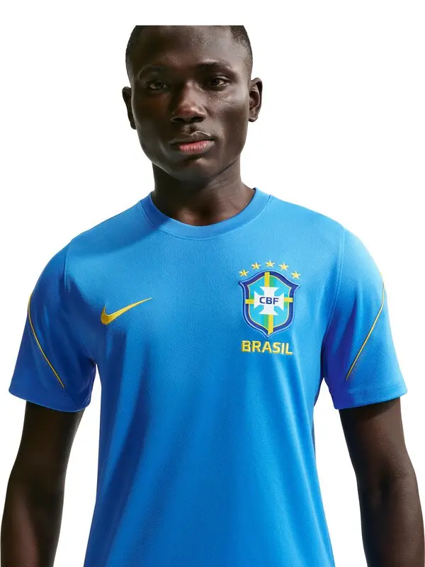Nike Brazil Strike Soccer Dri-fit Short-sleeve Top - Blue