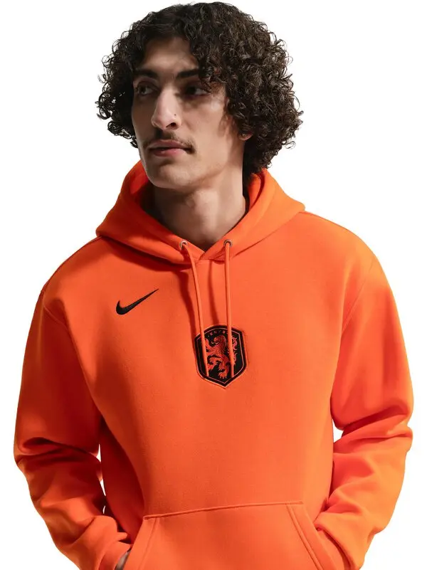 Nike Netherlands Club Soccer Pullover Hoodie - Orange