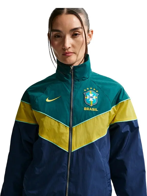Nike Brazil Windrunner Soccer Uv Woven Jacket - Blue