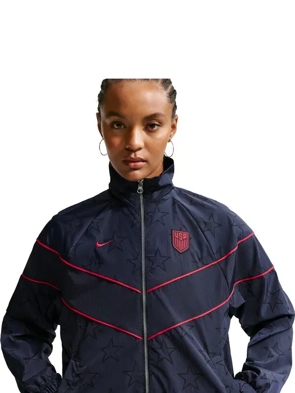 Nike Usmnt Windrunner Soccer Uv Woven Jacket - Blue